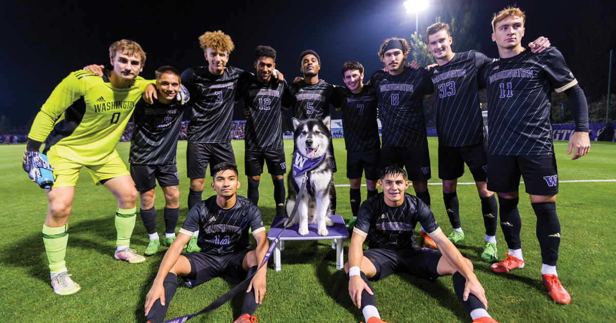 Husky soccer team honors late teammate with victory on DP Night | UW ...